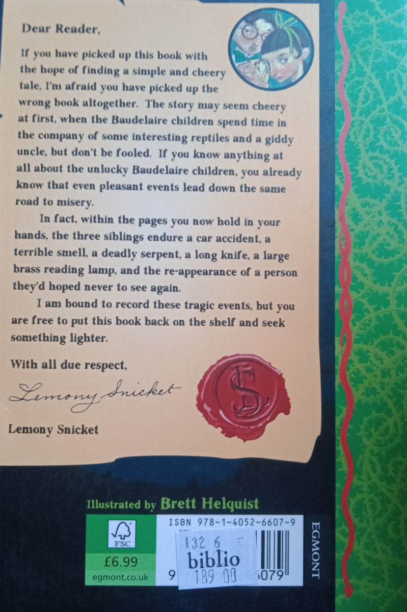 A Series Of Unfortunate Events The Reptile Room By Lemony Snicket ...