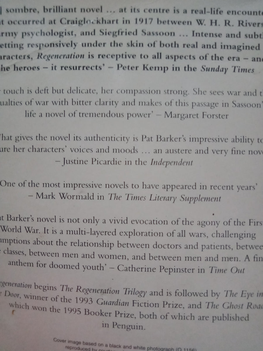Regeneration by Pat Barker – Books for Less Online Bookstore