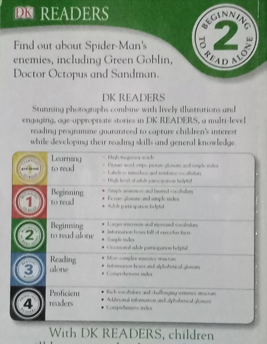 DK Readers: Spider Man Worst Enemies – Books for Less Online Bookstore